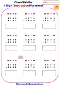 Class 3 Maths Worksheet – Archit Sharma