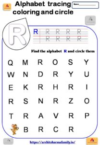 A to Z alphabet tracing circle worksheet Pdf – Archit Sharma