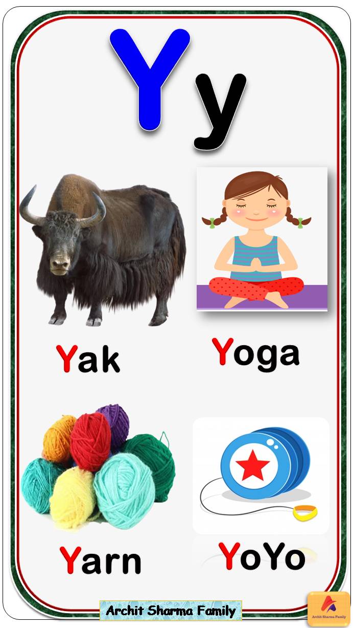 A to Z Letter Words and Pictures Printable Flashcards – Archit Sharma