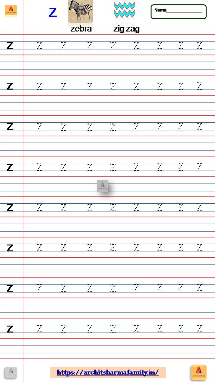 Small (Lowercase) Letter a to z Printable Writing Worksheet – Archit Sharma