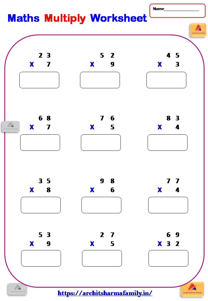 Class 3 Maths Worksheet – Archit Sharma