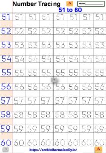 Number Tracing Worksheet 1 to 100 Pdf – Archit Sharma