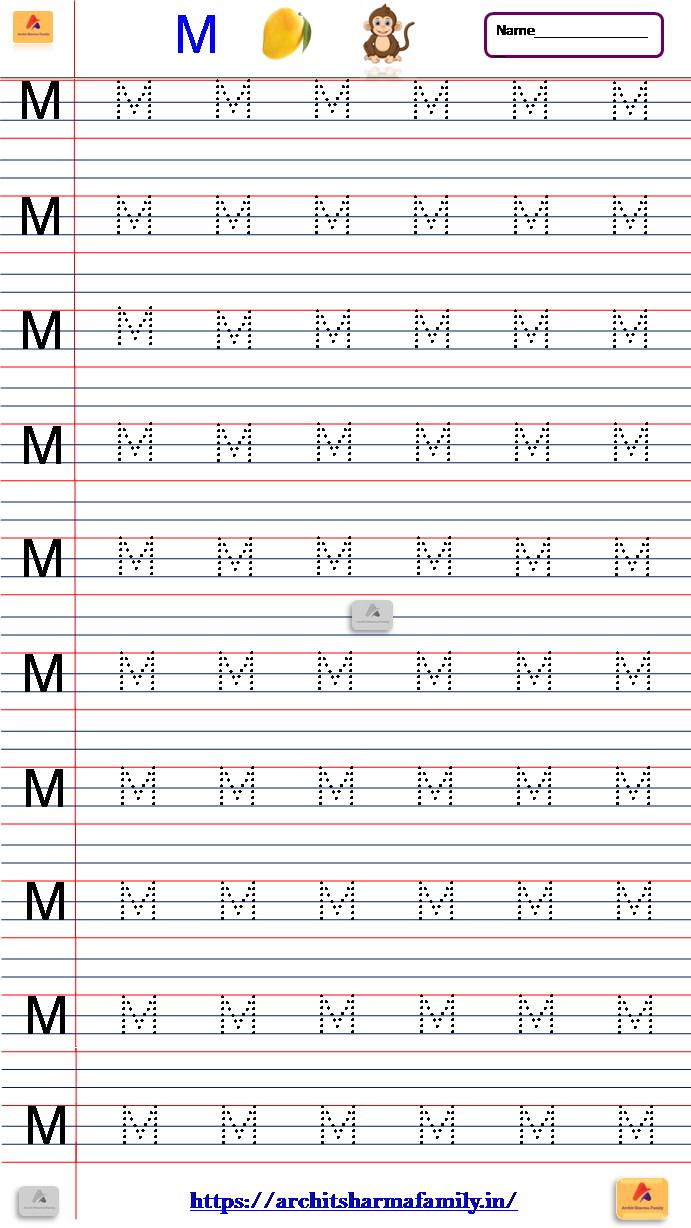 Capital Letter A to Z Printable Writing Worksheet – Archit Sharma