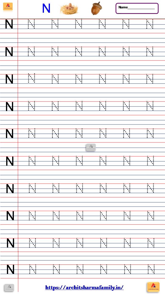 Capital Letter A to Z Printable Writing Worksheet – Archit Sharma