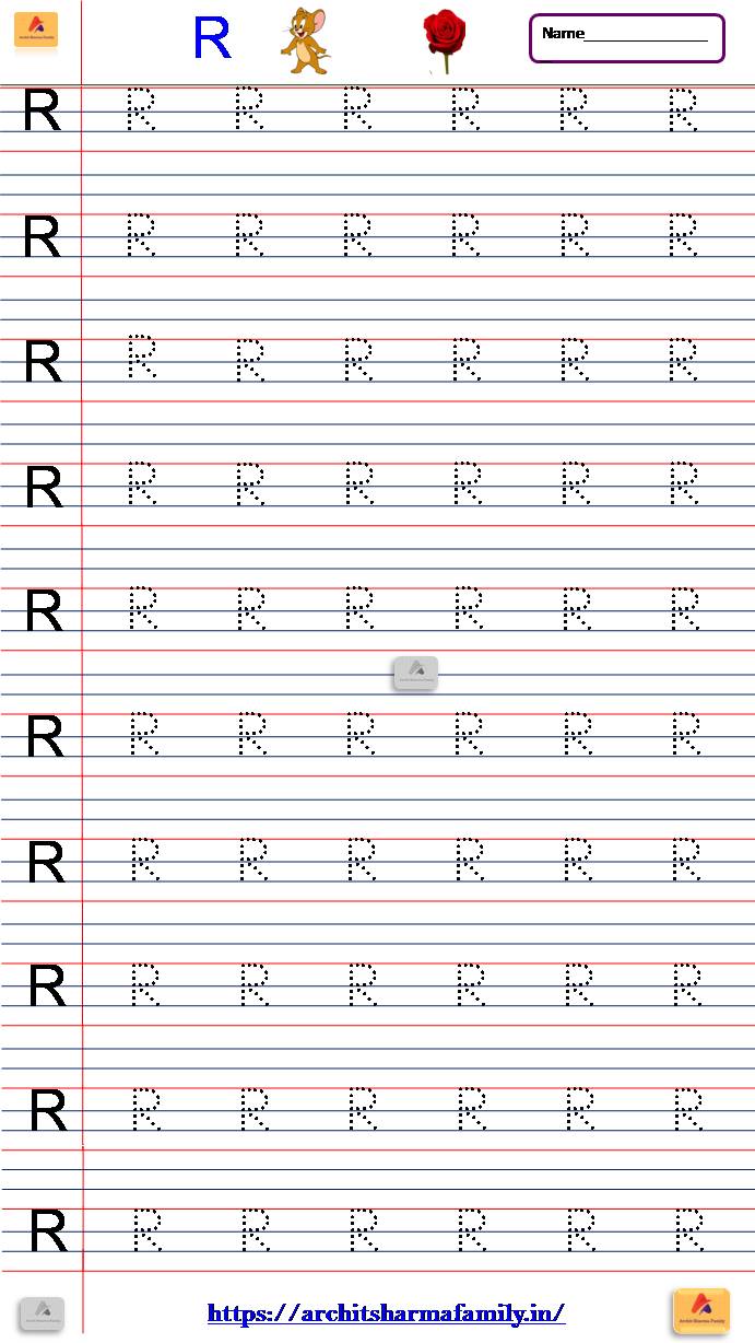 Capital Letter A to Z Printable Writing Worksheet – Archit Sharma