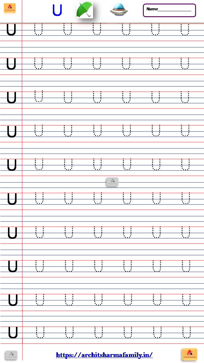 Capital Letter A to Z Printable Writing Worksheet – Archit Sharma