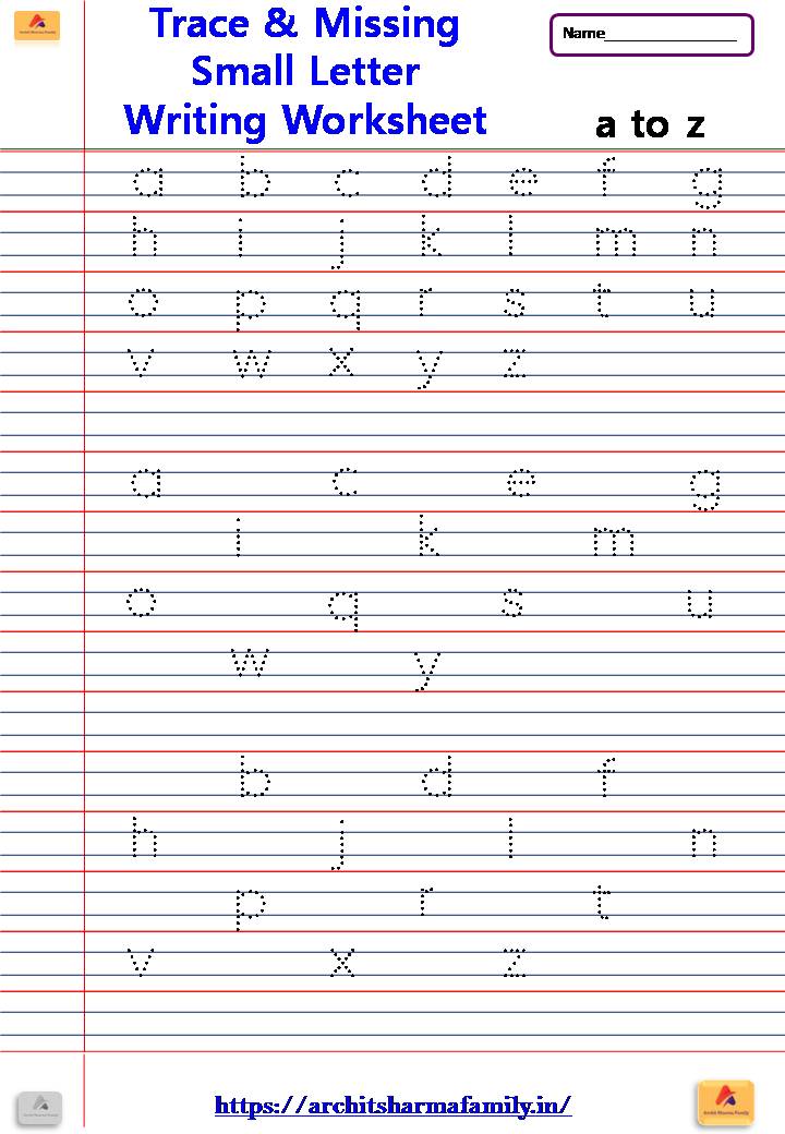 Upper and Lowercase Writing Worksheet pdf – Archit Sharma