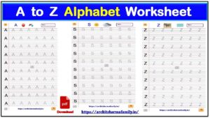 Capital Letter A to Z Printable Writing Worksheet – Archit Sharma